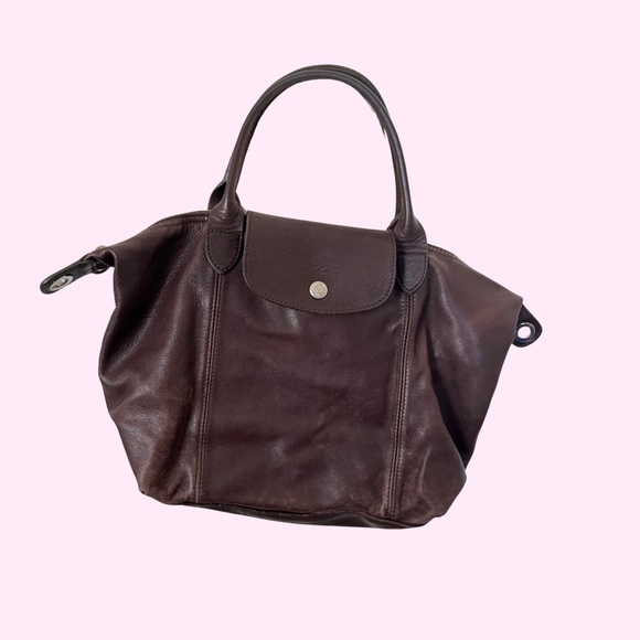 Longchamp | Bags | Vintage Longchamp Le Pliage Cuir Crossbody In ...